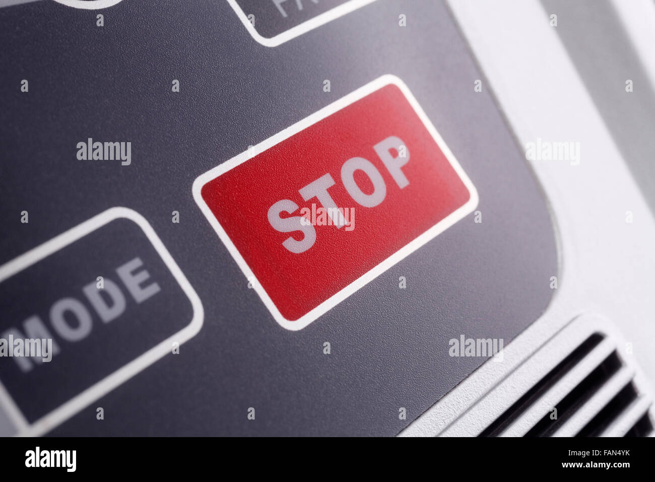 red button with the word STOP Stock Photo - Alamy