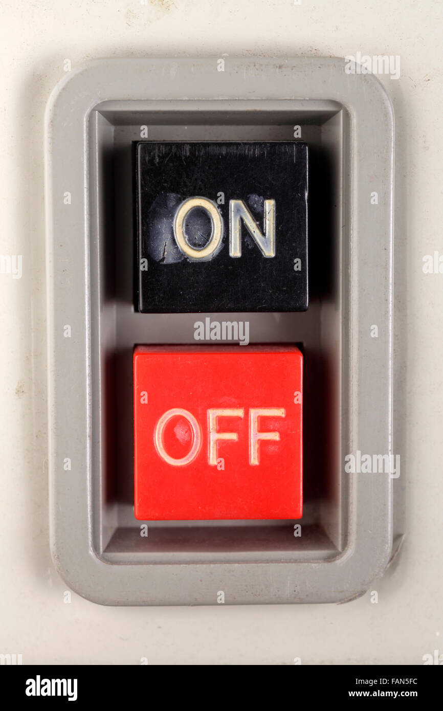 close up of the on and off switch Stock Photo - Alamy