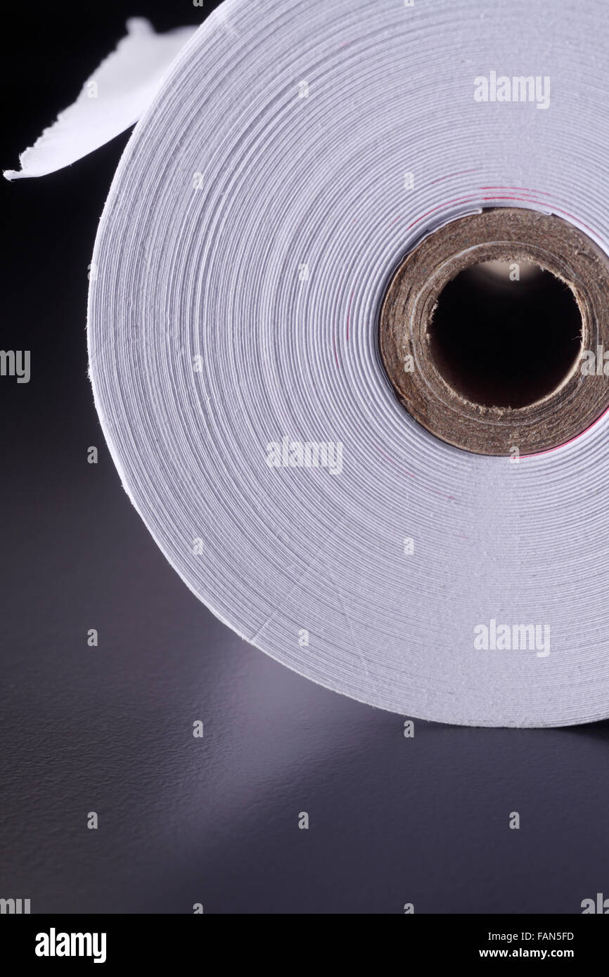 close up Roll of white paper Stock Photo - Alamy