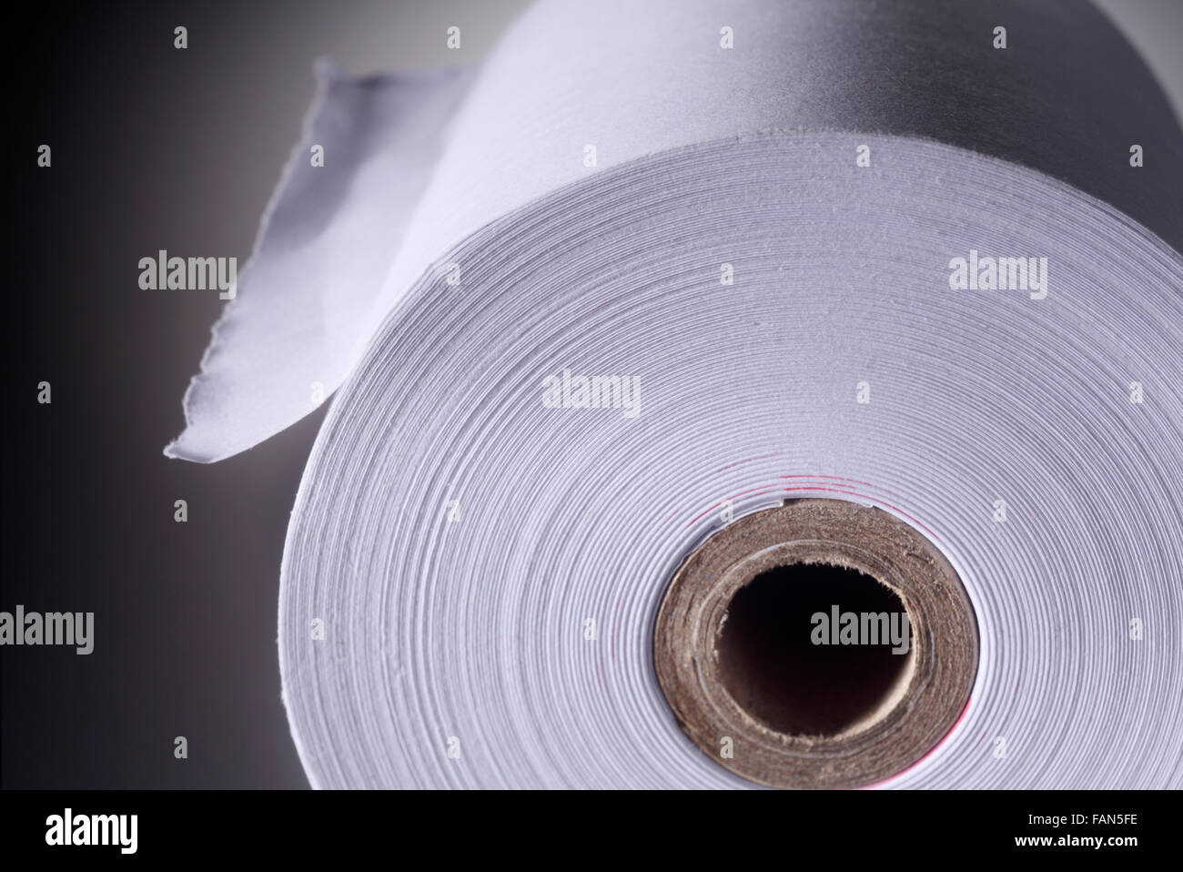 close up Roll of white paper Stock Photo - Alamy