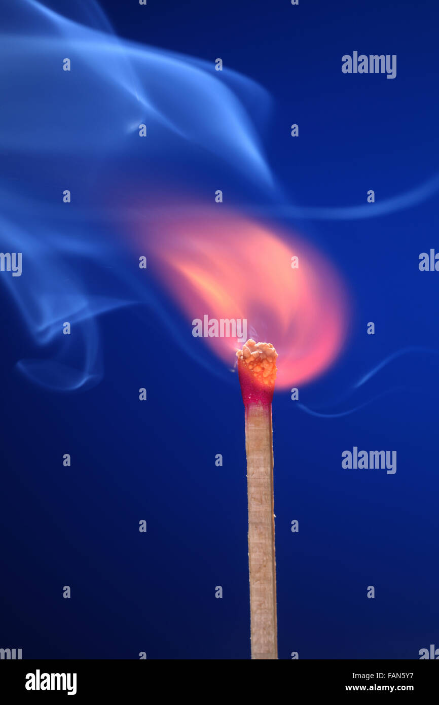 Close-up of a burning matchstick Stock Photo - Alamy