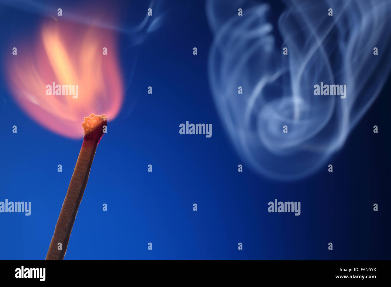 Close-up of a burning matchstick Stock Photo - Alamy