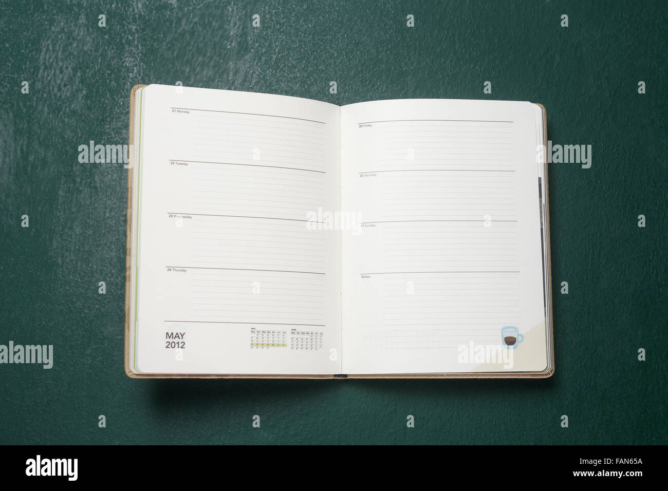 Blank diary page hi-res stock photography and images - Alamy