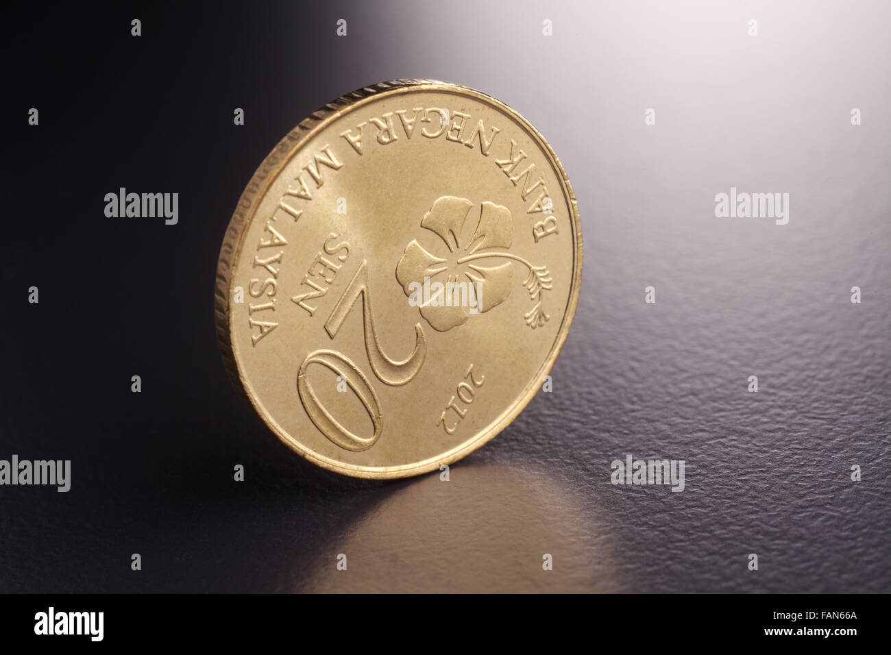 malaysian currency: twenty cent malaysia coin Stock Photo - Alamy