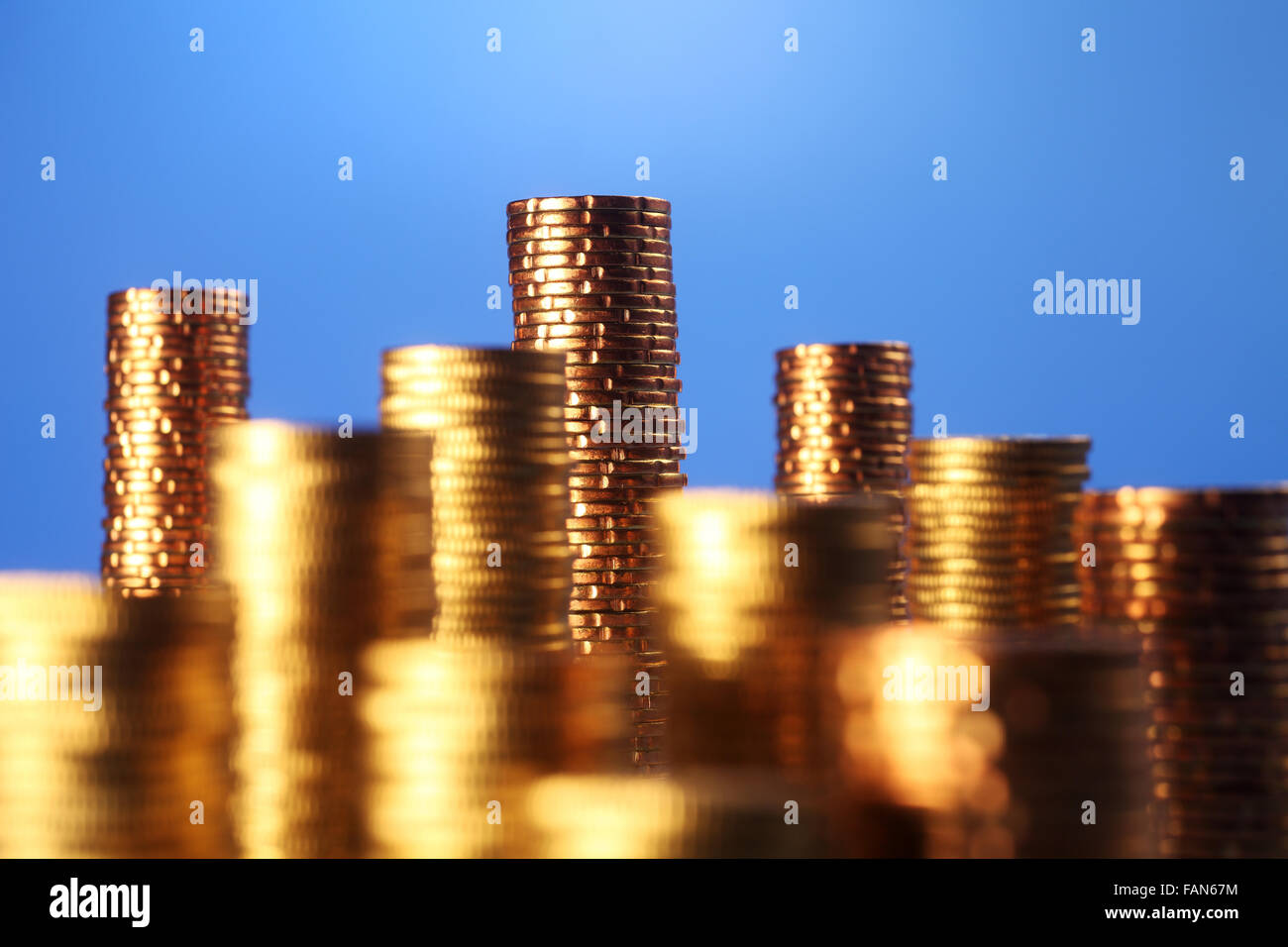 close up piles of gold coin Stock Photo - Alamy