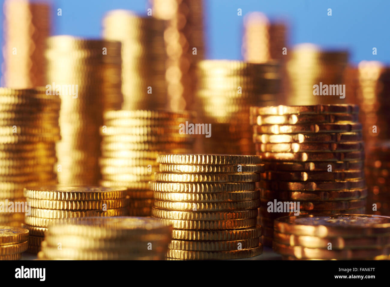 close up piles of gold coin Stock Photo - Alamy