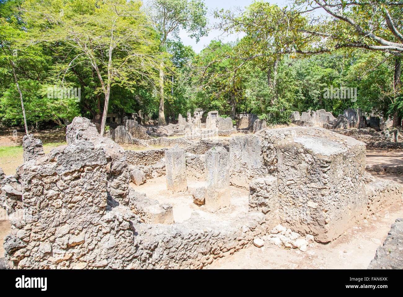 Gede ruins in Kenya are the remains of a Swahili town, typical of most ...