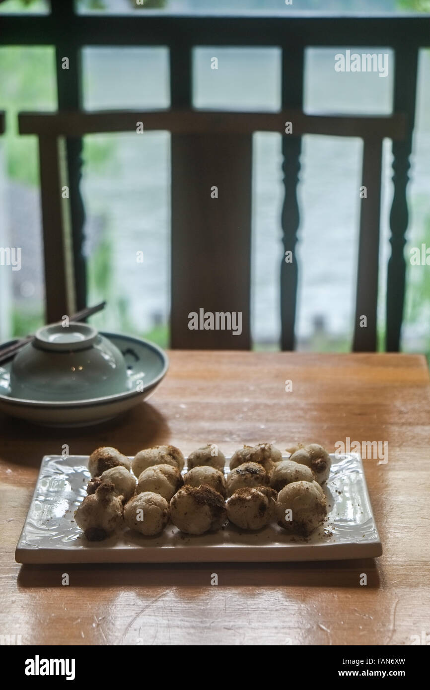 Plate on a table in a Chinese restaurant in China Stock Photo - Alamy