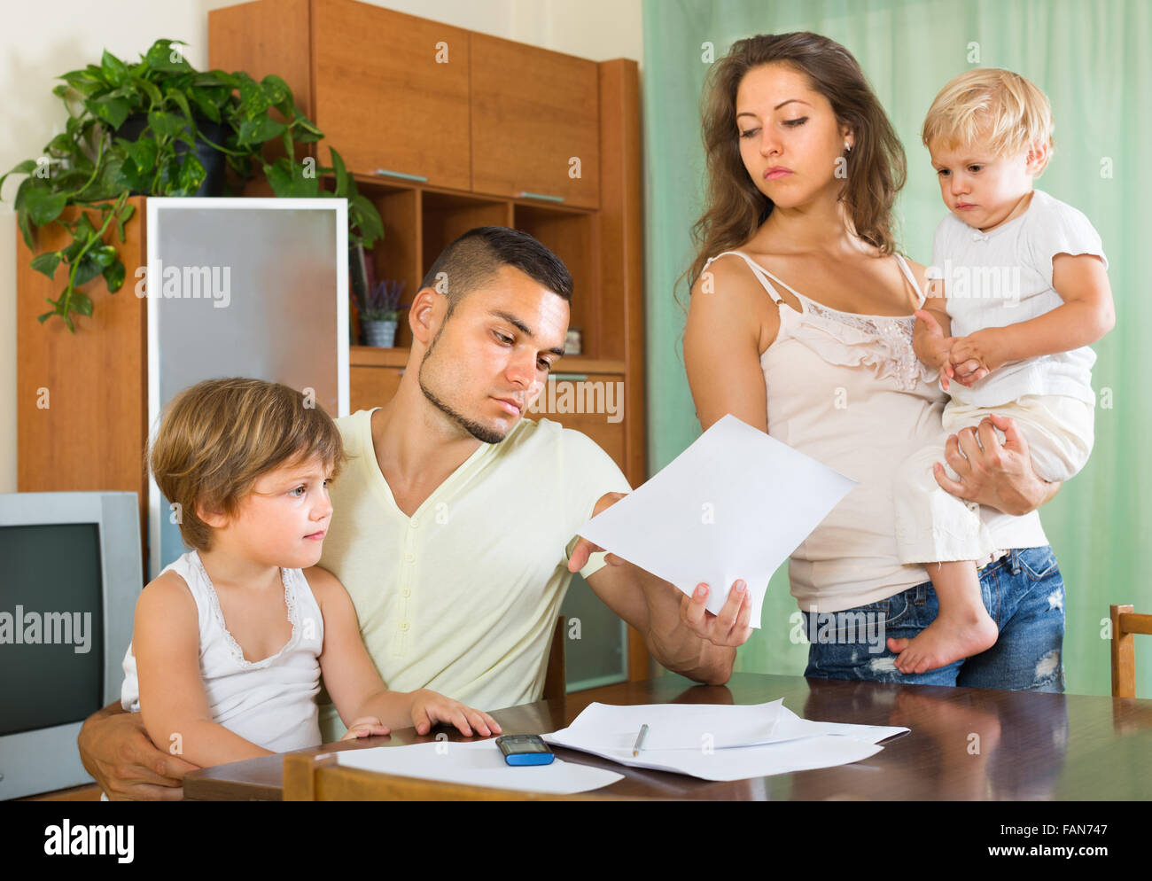 Parents arguing in front children hi-res stock photography and images ...