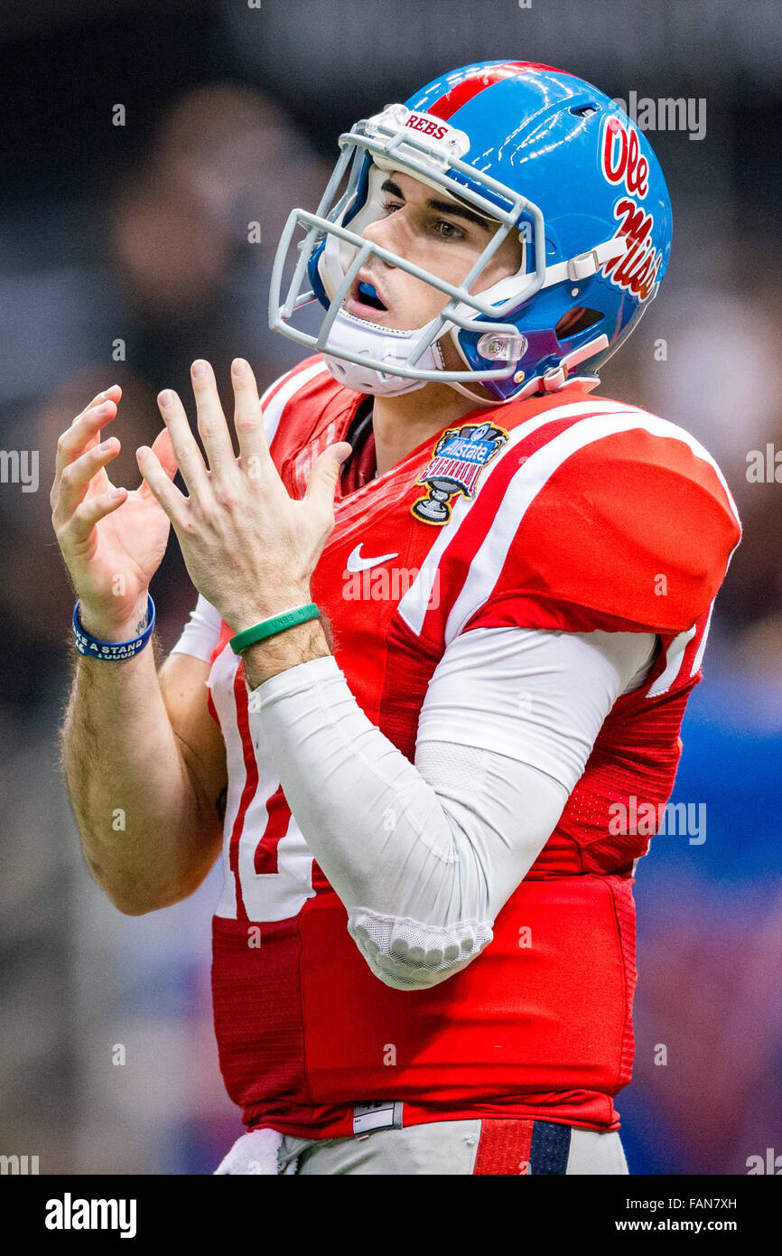 New Orleans, Los Angeles, USA. 1st January, 2016. Ole Miss quarterback ...