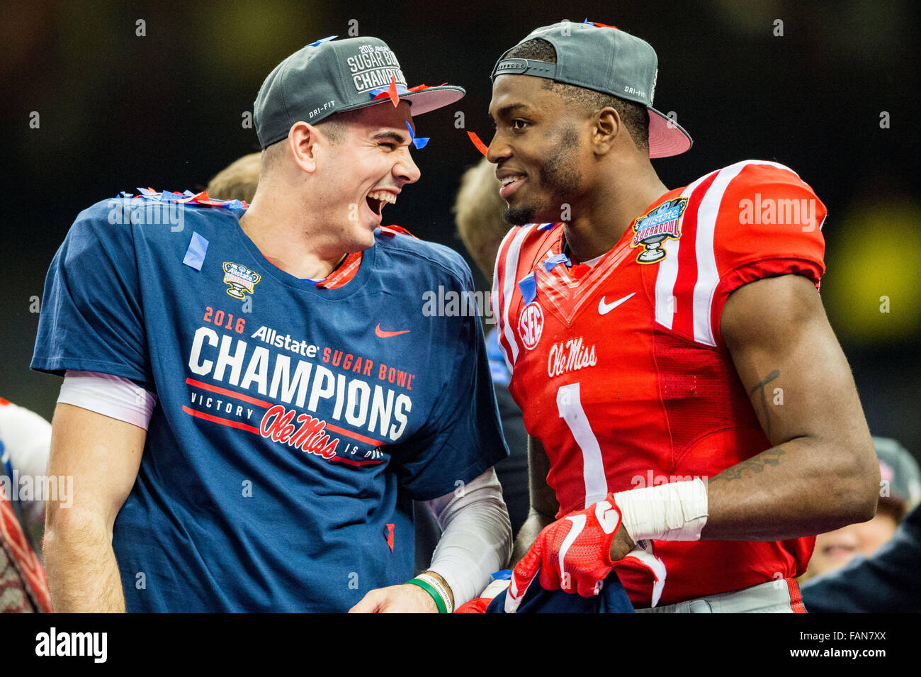 New Orleans, Los Angeles, USA. 1st January, 2016. Ole Miss quarterback ...