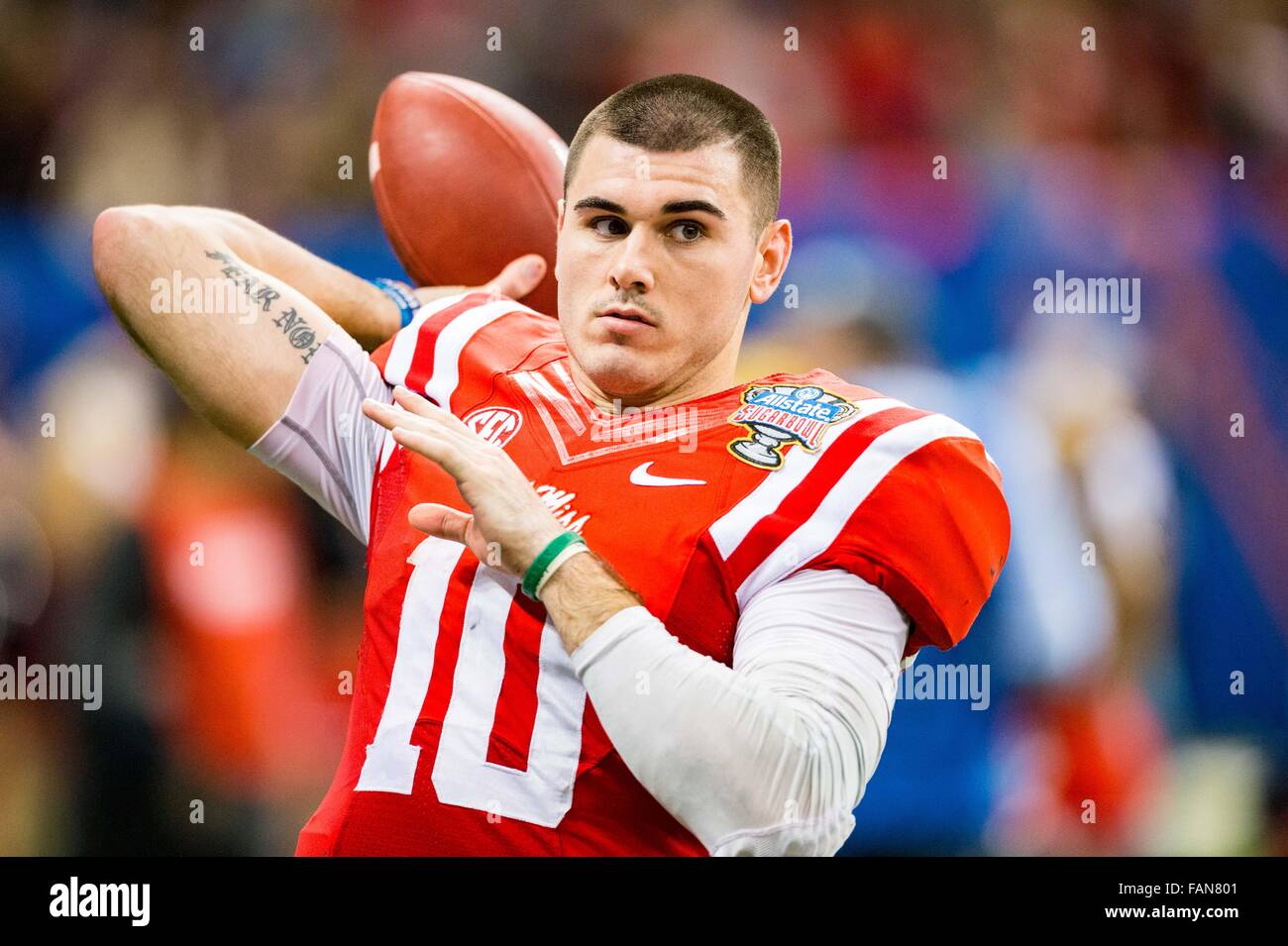 New Orleans, Los Angeles, USA. 1st January, 2016. Ole Miss quarterback ...