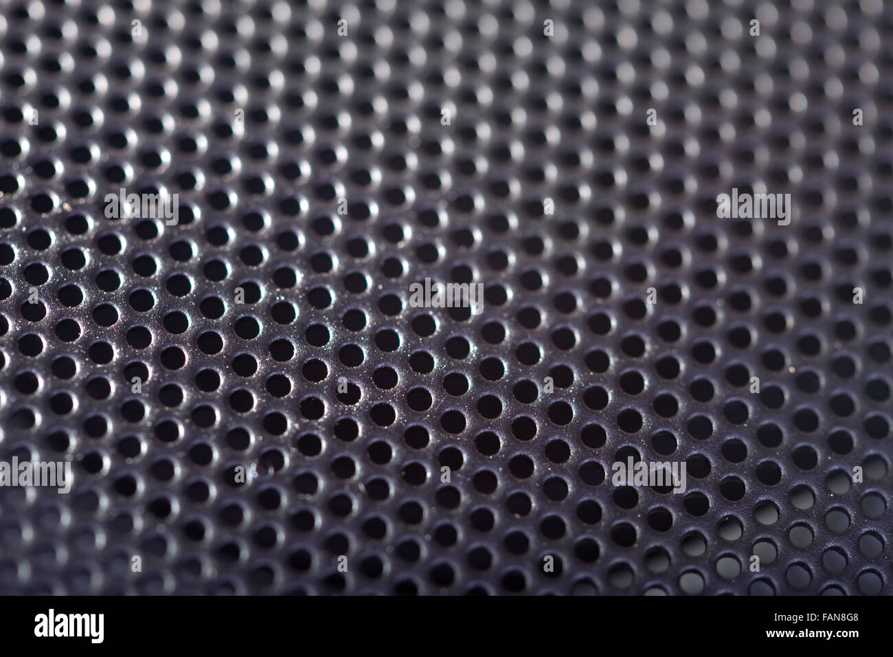 metal hole background (Closeup of speaker Stock Photo - Alamy