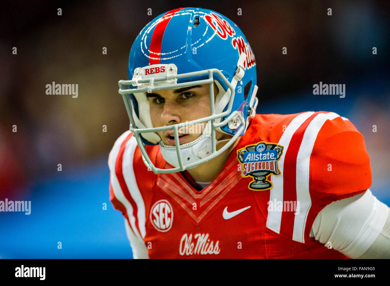 New Orleans, Los Angeles, USA. 1st January, 2016. Ole Miss quarterback ...