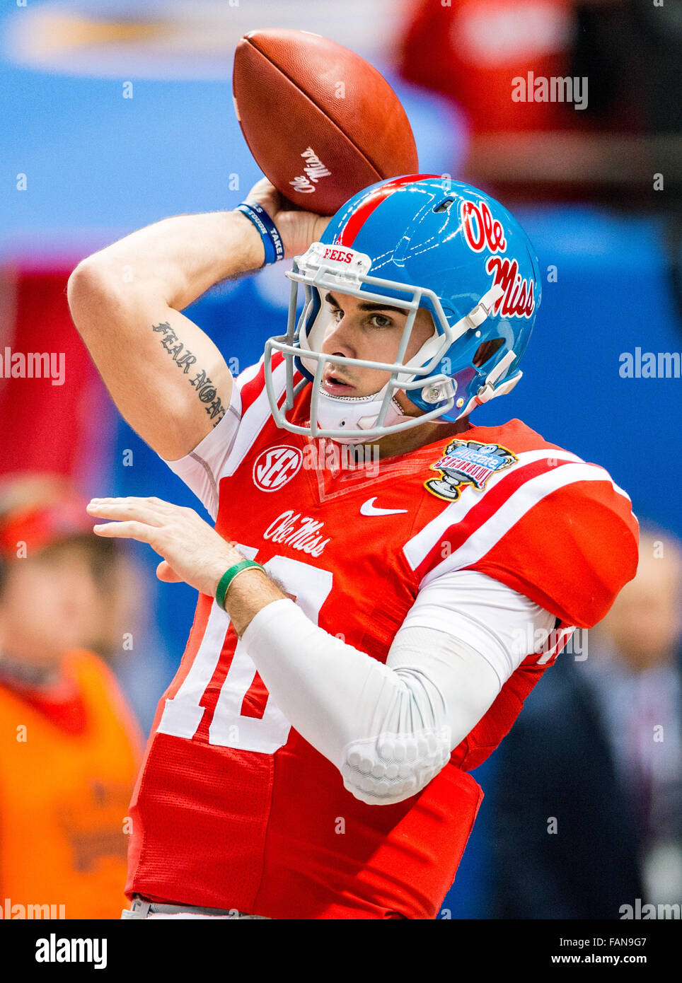 New Orleans, Los Angeles, USA. 1st January, 2016. Ole Miss quarterback ...