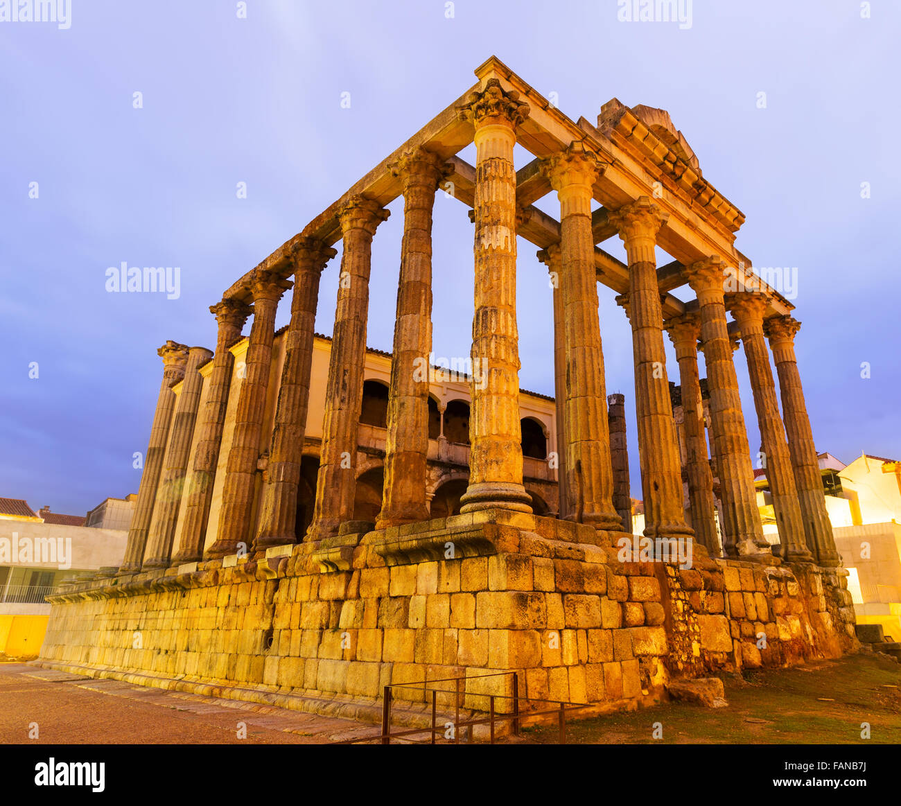 Ancient temple of diana in dawn merida hi-res stock photography and ...