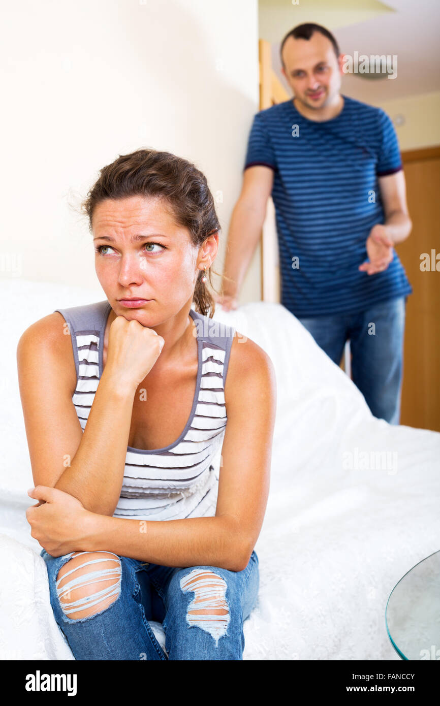 Two adults resolve family conflict among themselves Stock Photo - Alamy