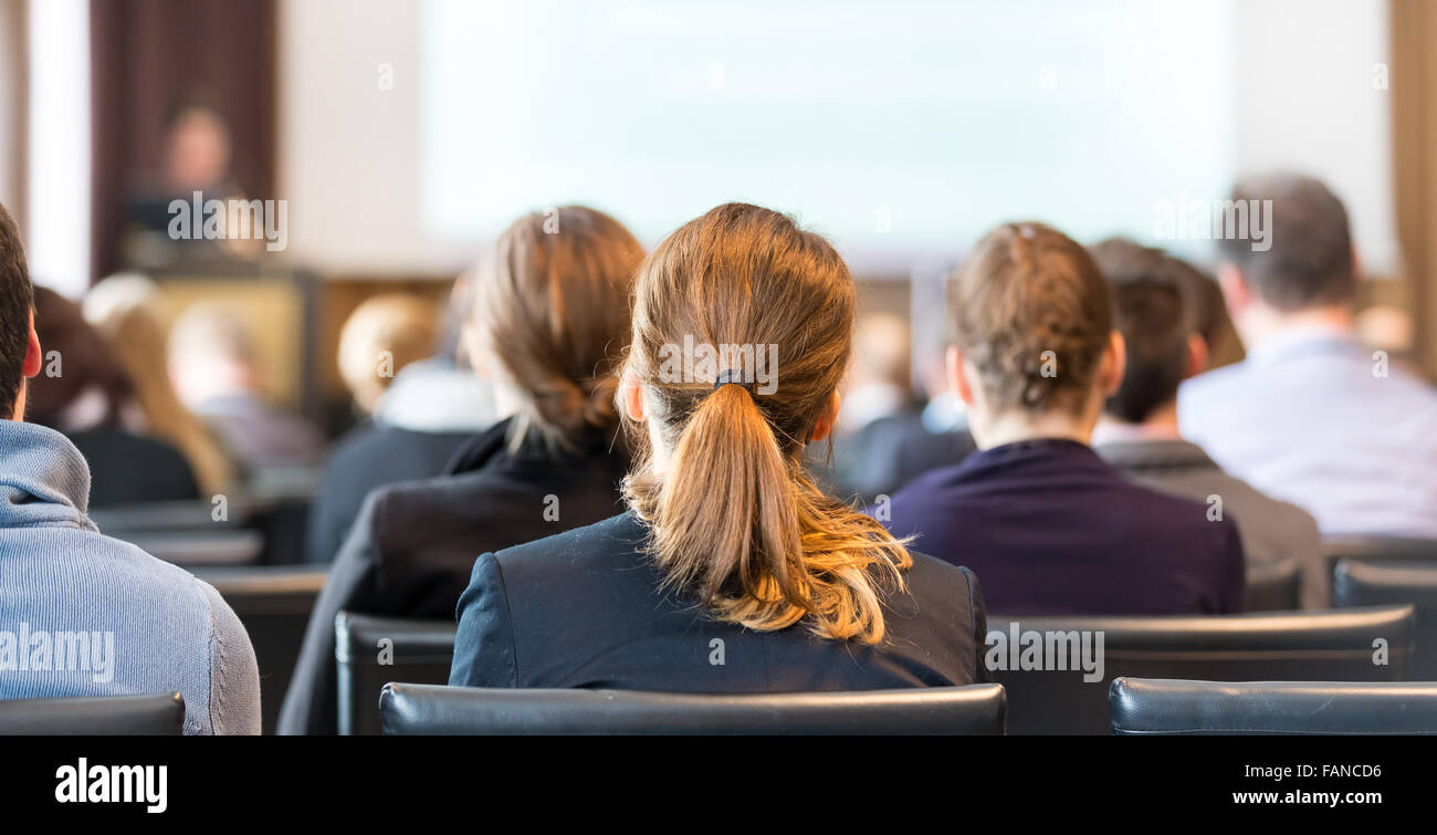 Audience in the lecture hall Stock Photo - Alamy