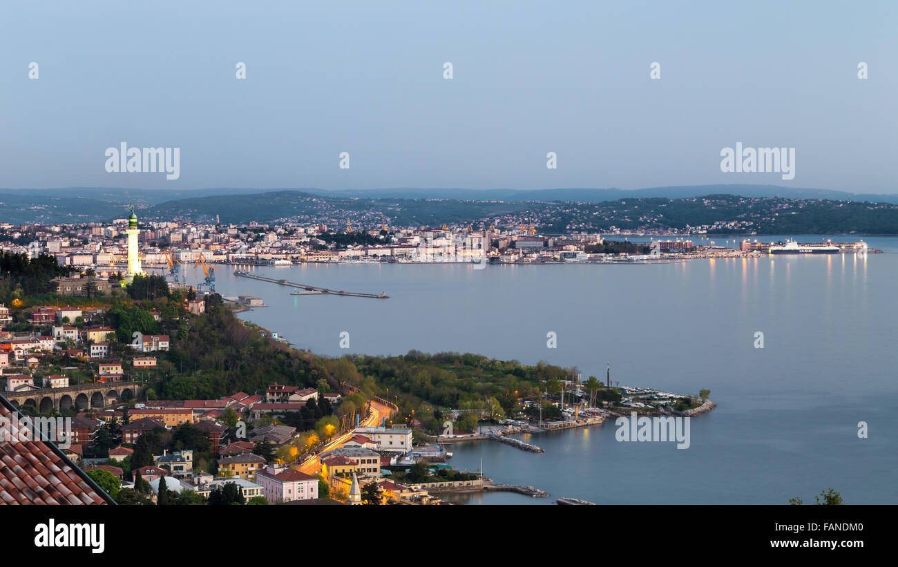 evening in the bay of Trieste Stock Photo - Alamy