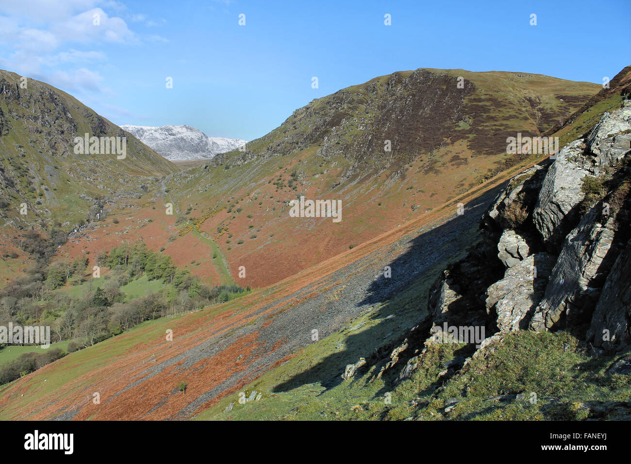 View of Aran mountain with snow from Wenallt Ridge near Stock Photo - Alamy
