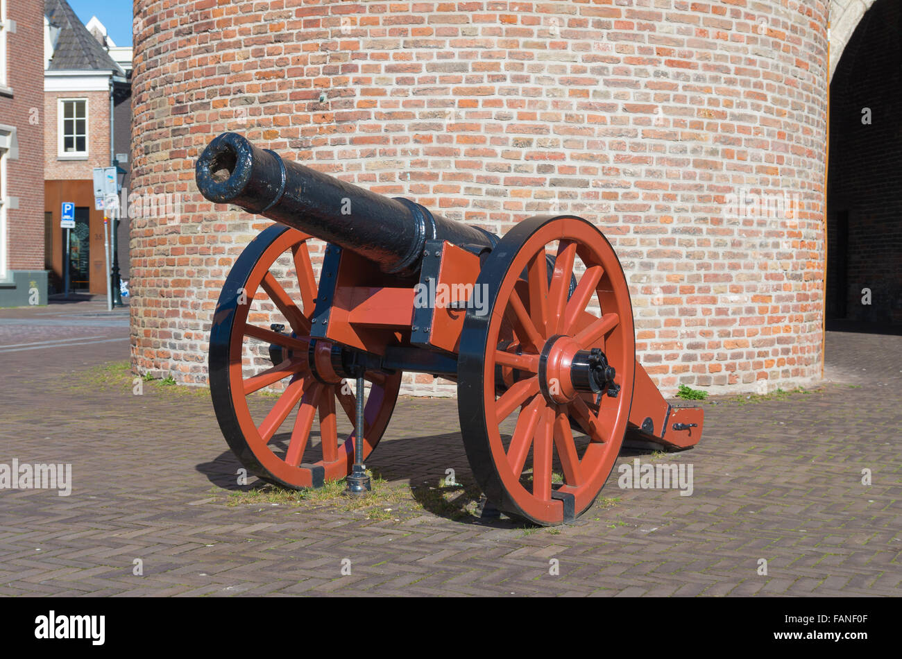 closeup of an old medieval cannon in zwolle, netherlands Stock Photo ...