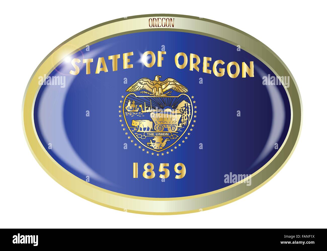 Oregon flag vector vectors hi-res stock photography and images - Alamy