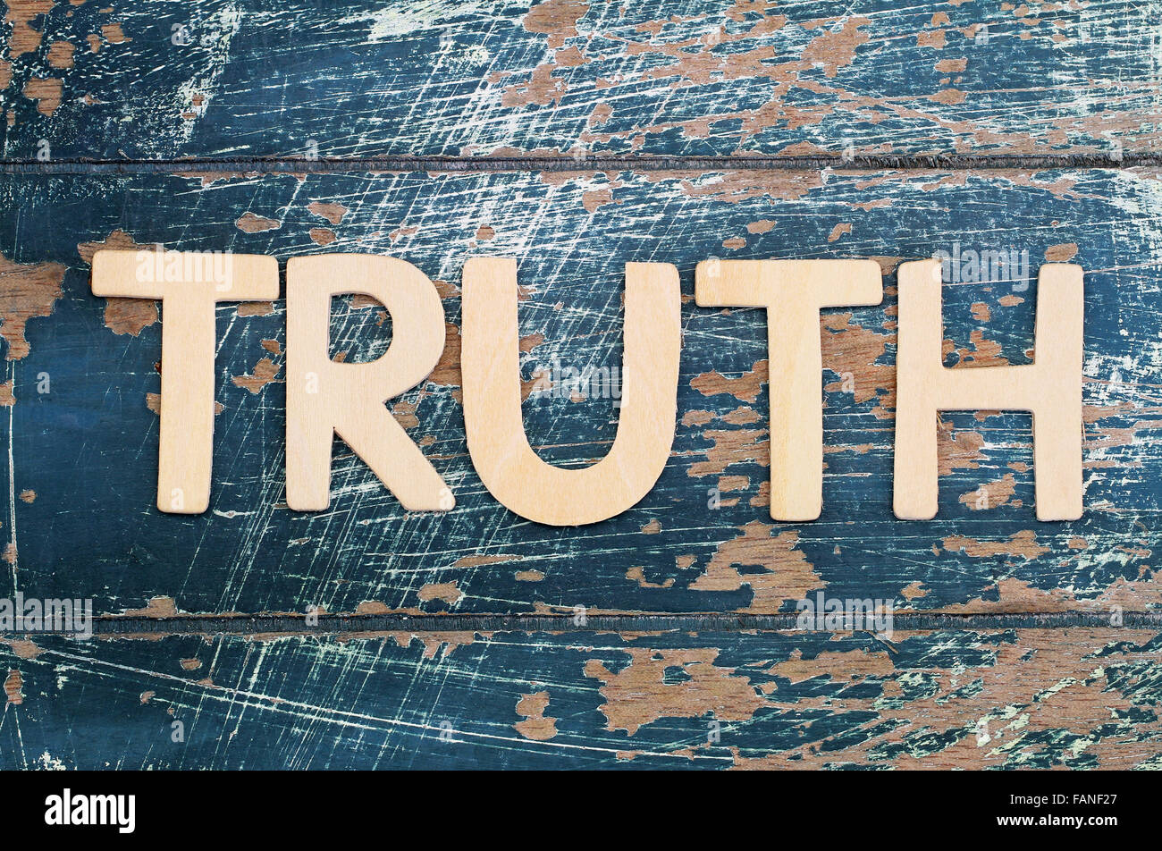 Word truth written with wooden letters on rustic surface Stock Photo ...