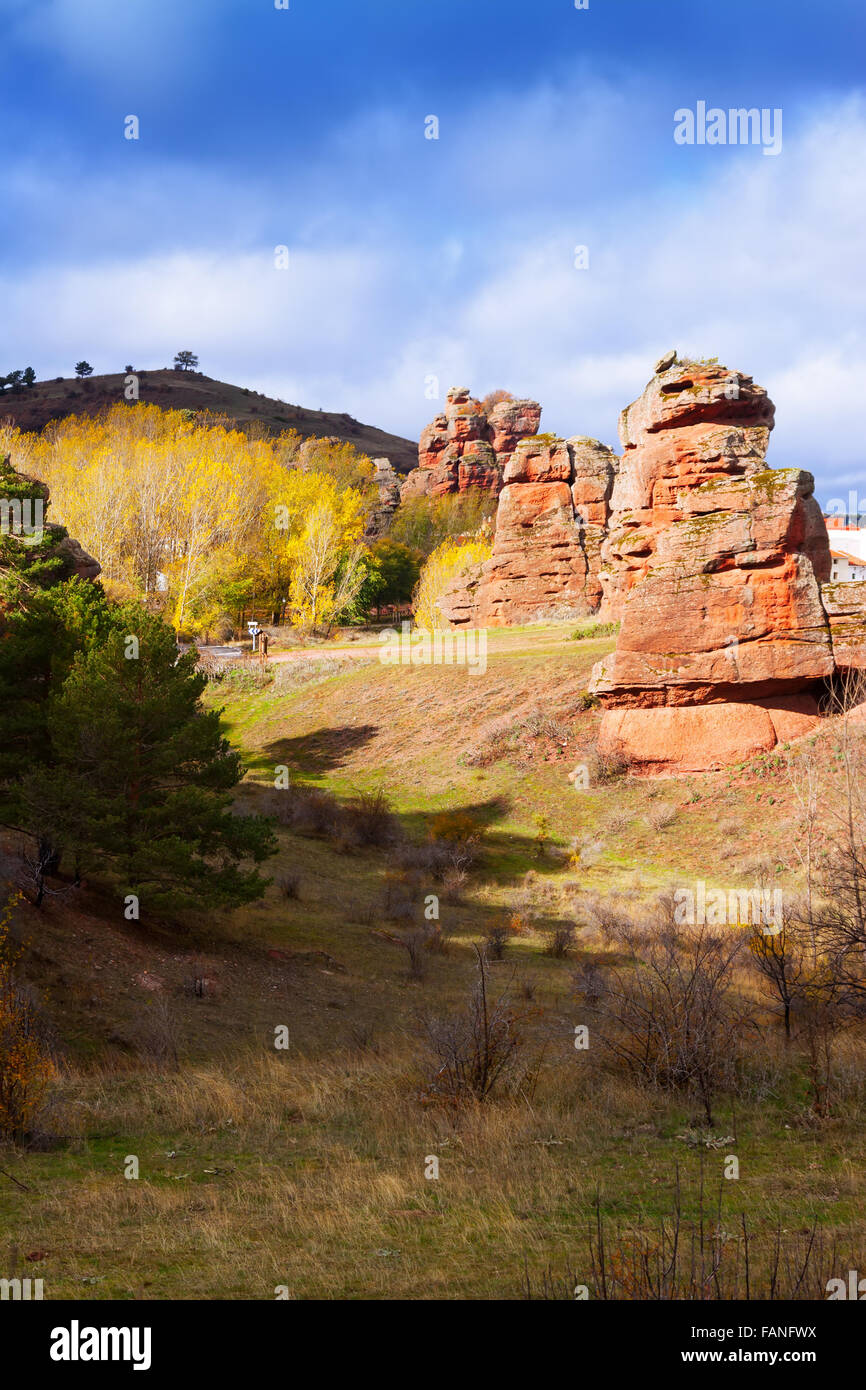 Red rocks in Alto Tajo. Guadalajara, Spain Stock Photo - Alamy