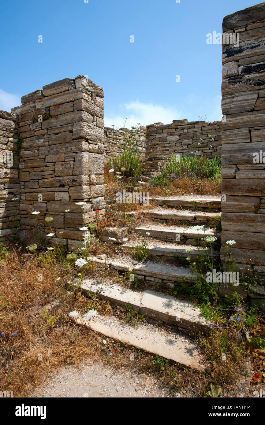 Griechenland, Kykladen, Mykonos, Delos, Gästehaus der Stadt. Delos war ...