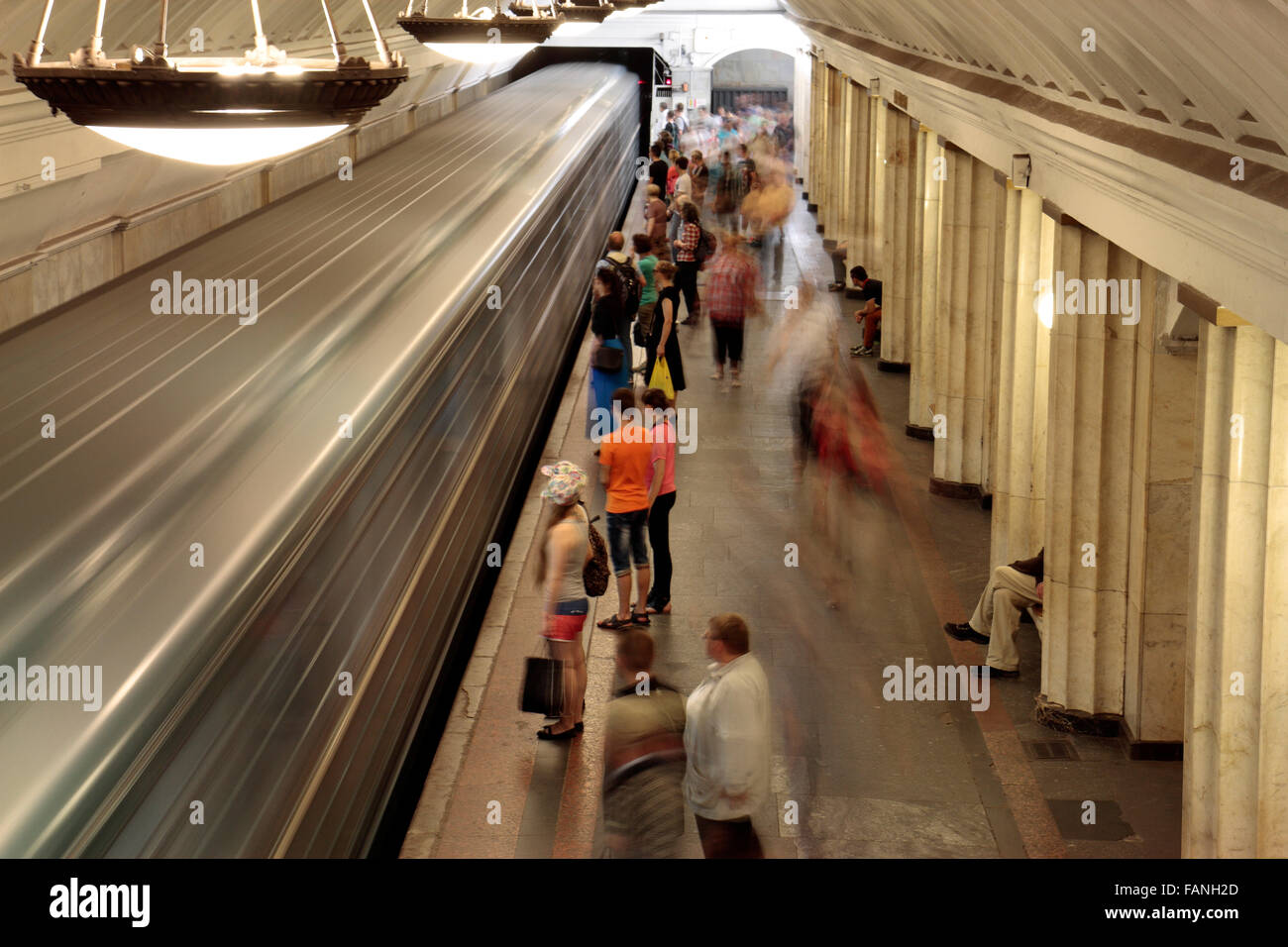 Moscow metro train hi-res stock photography and images - Alamy