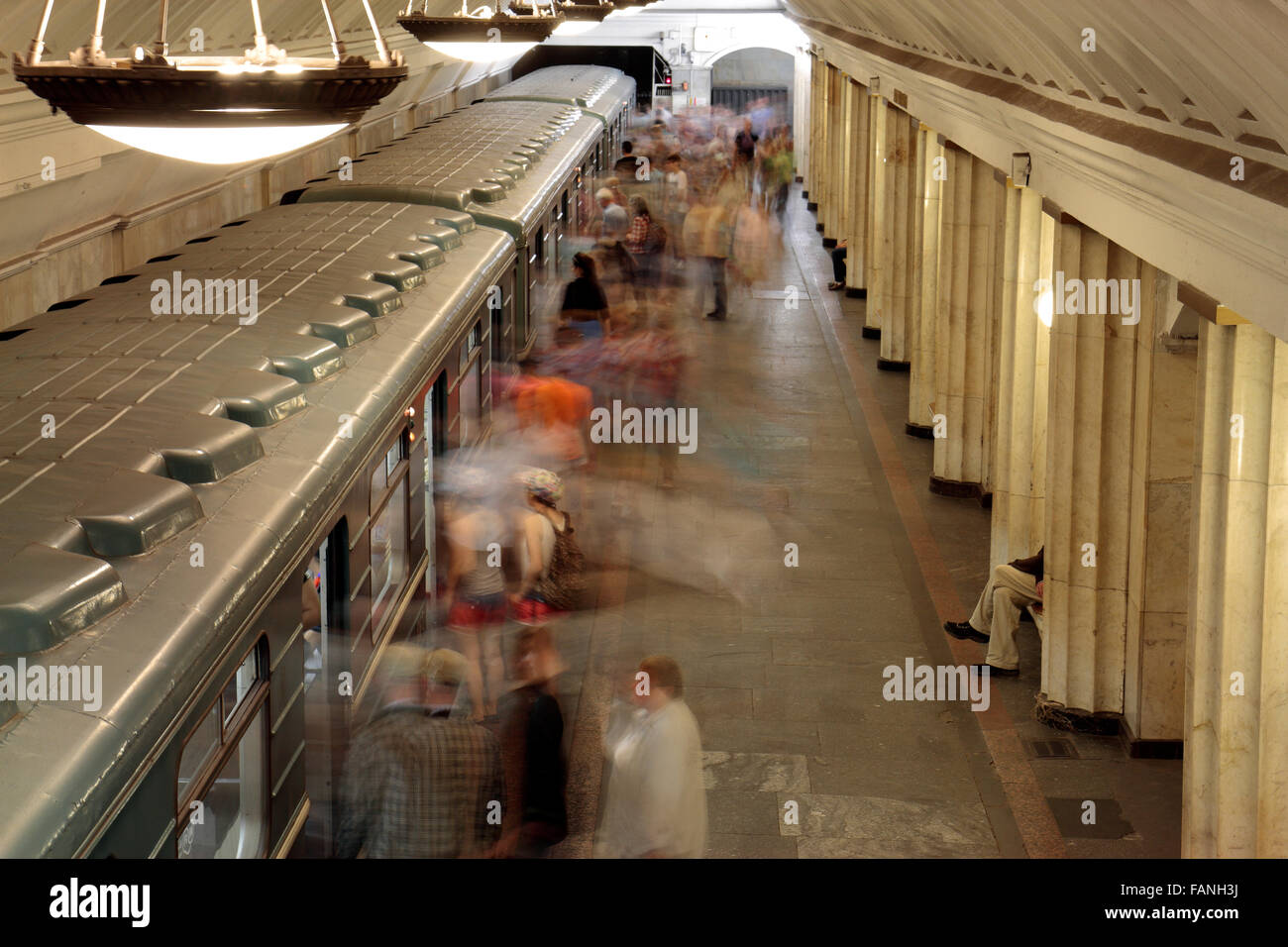 Moscow metro train hi-res stock photography and images - Alamy