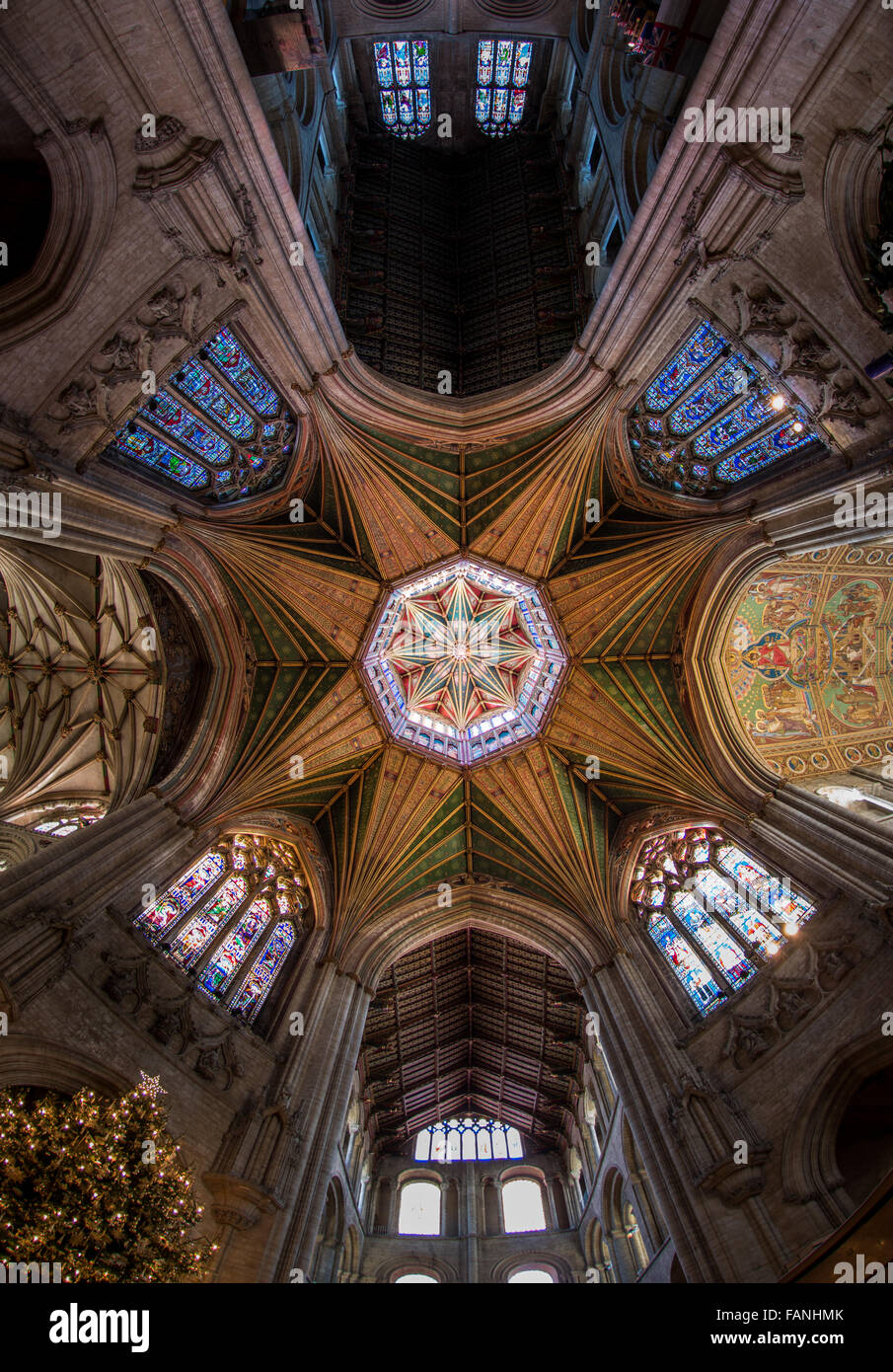 Octagon tower at Ely cathedral, England, whose construction was started ...