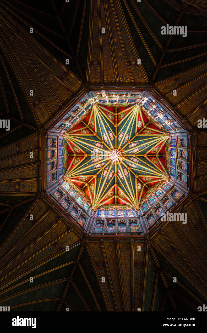 Octagon tower at Ely cathedral, England, whose construction was started ...
