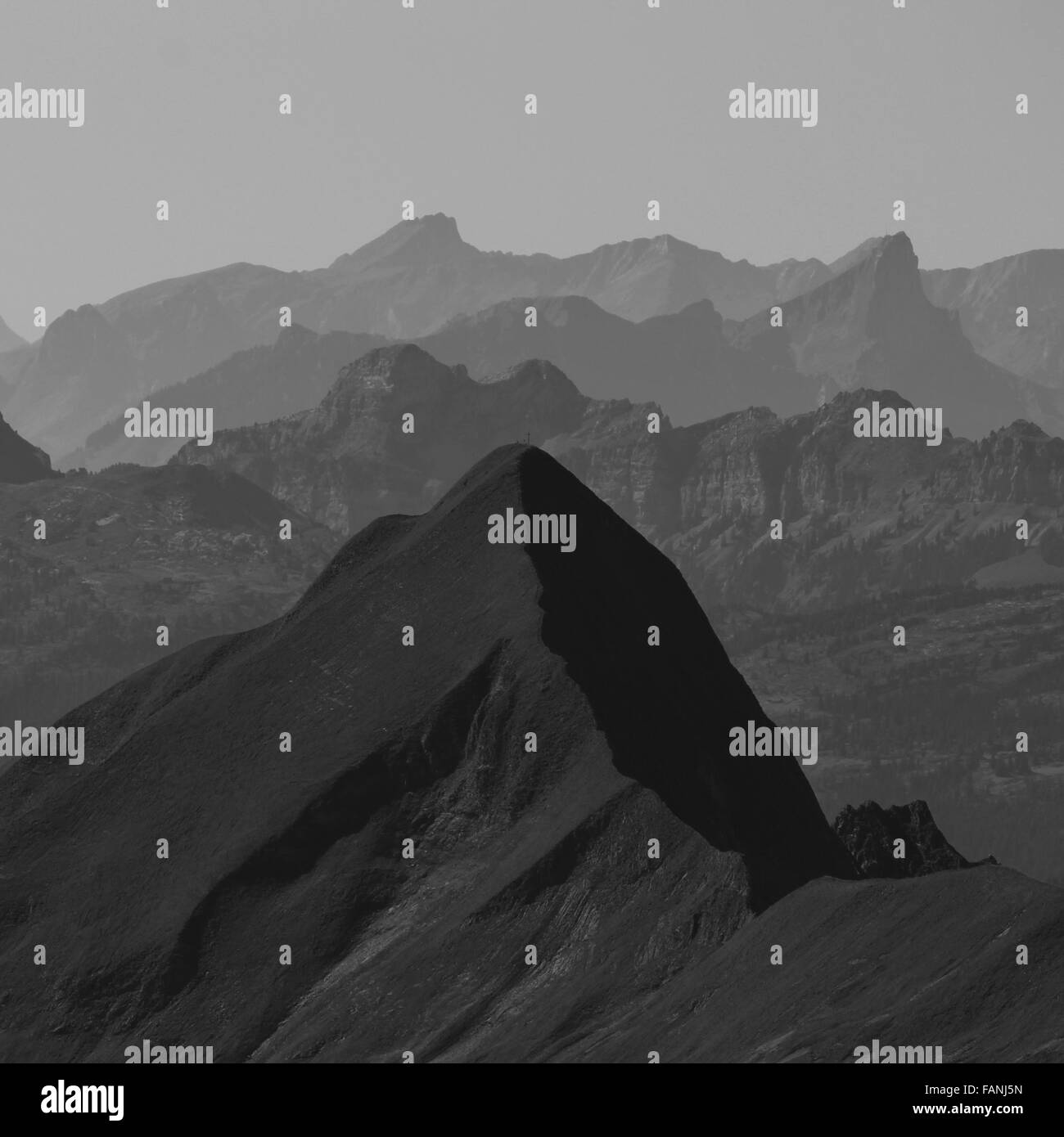 View from the Brienzer Rothorn Stock Photo - Alamy