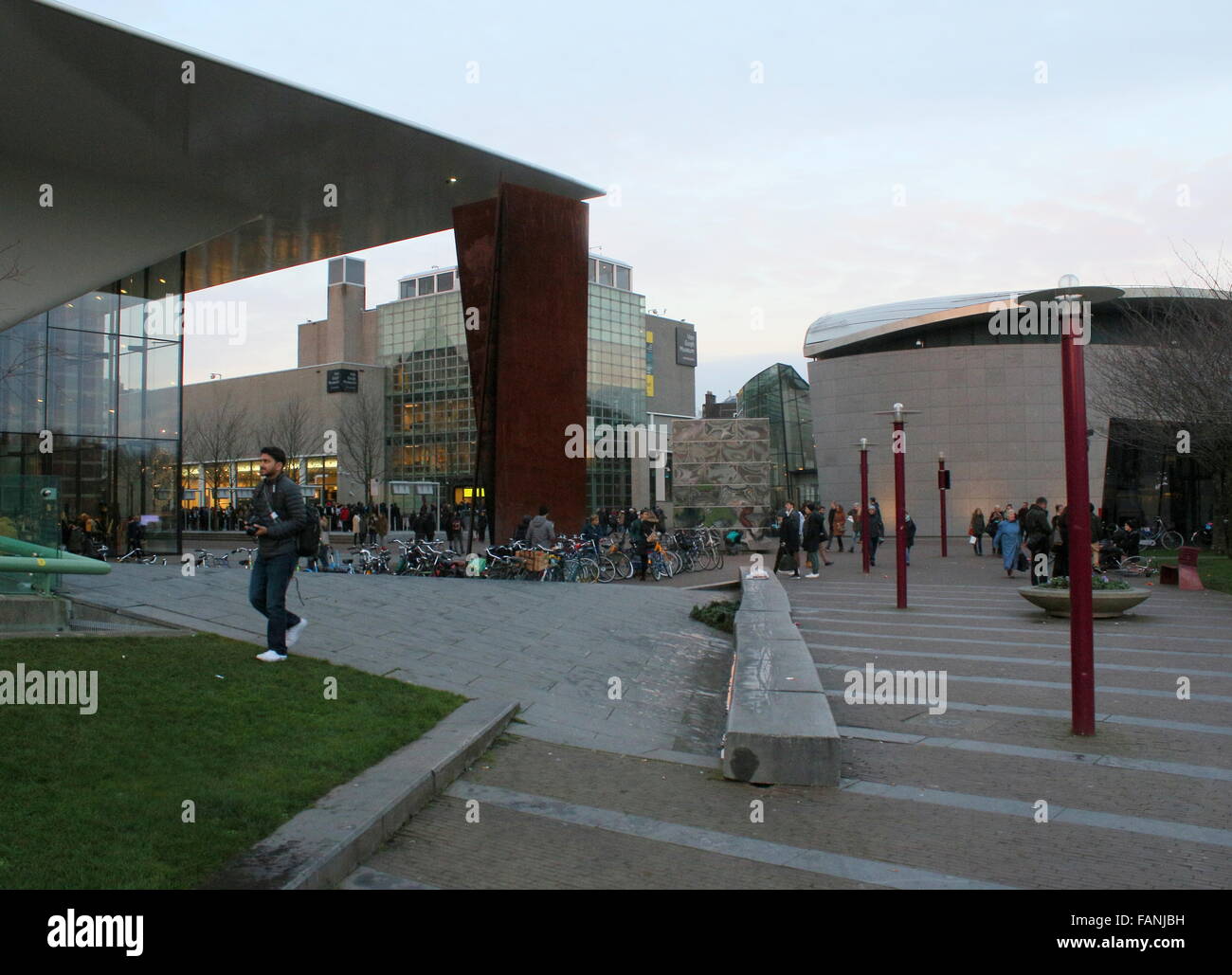 Tourists at the New Entrance to the Van Gogh Museum at Museumplein ...
