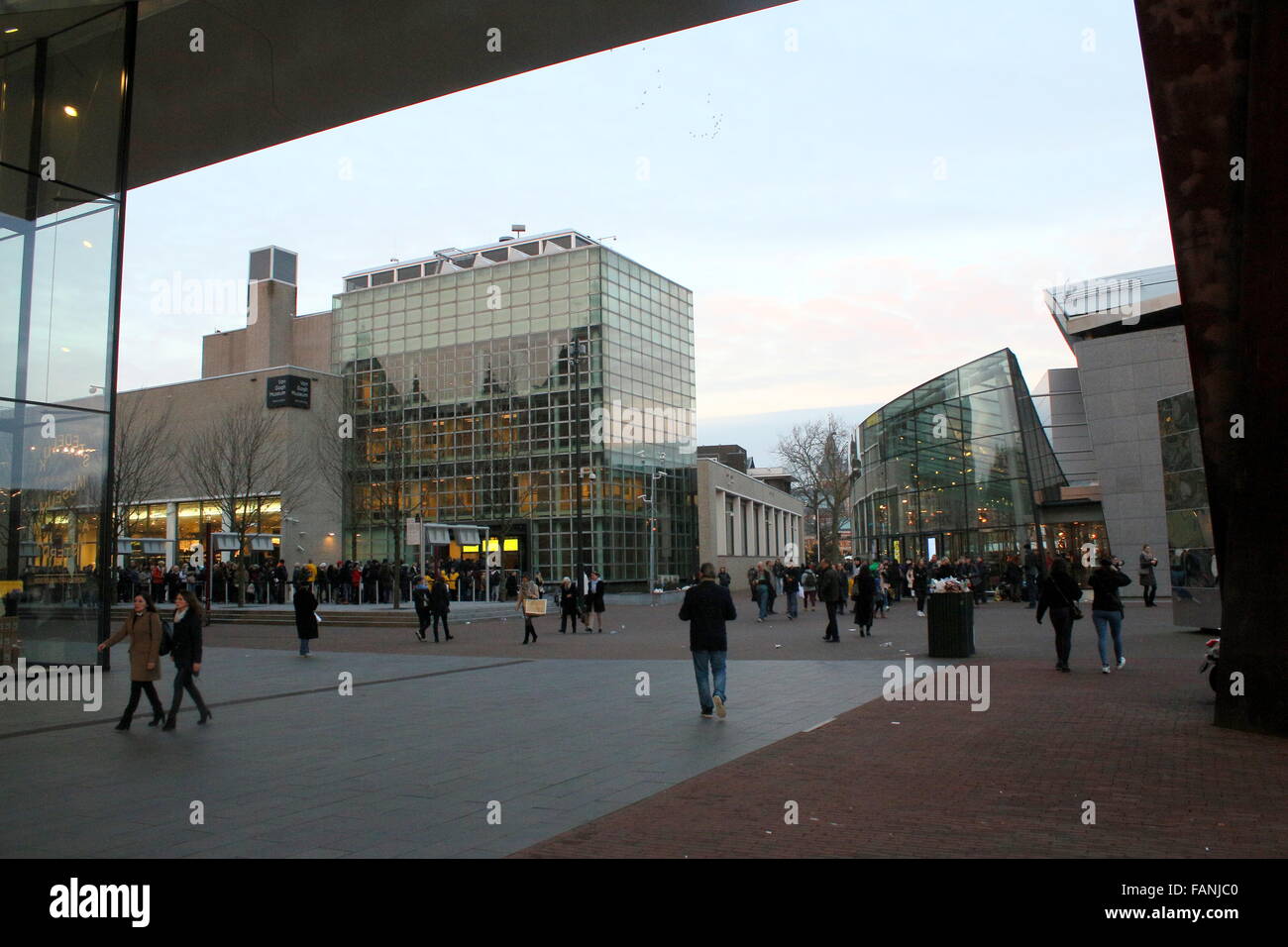 Tourists at the New Entrance to the Van Gogh Museum at Museumplein ...