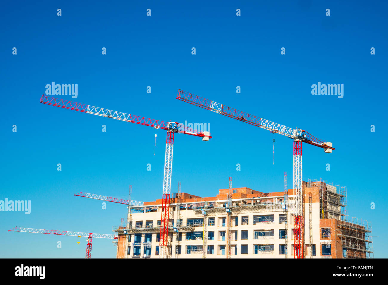 Building under construction. Valdebebas district, Madrid, Spain Stock ...