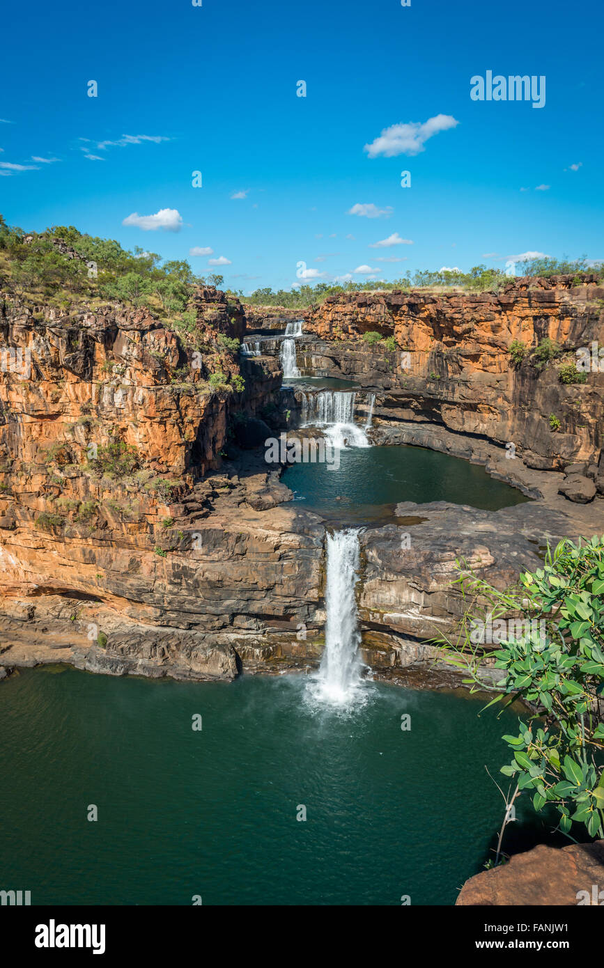 Mitchell Falls, Mitchell River, Kimberley, Western Australia Stock ...