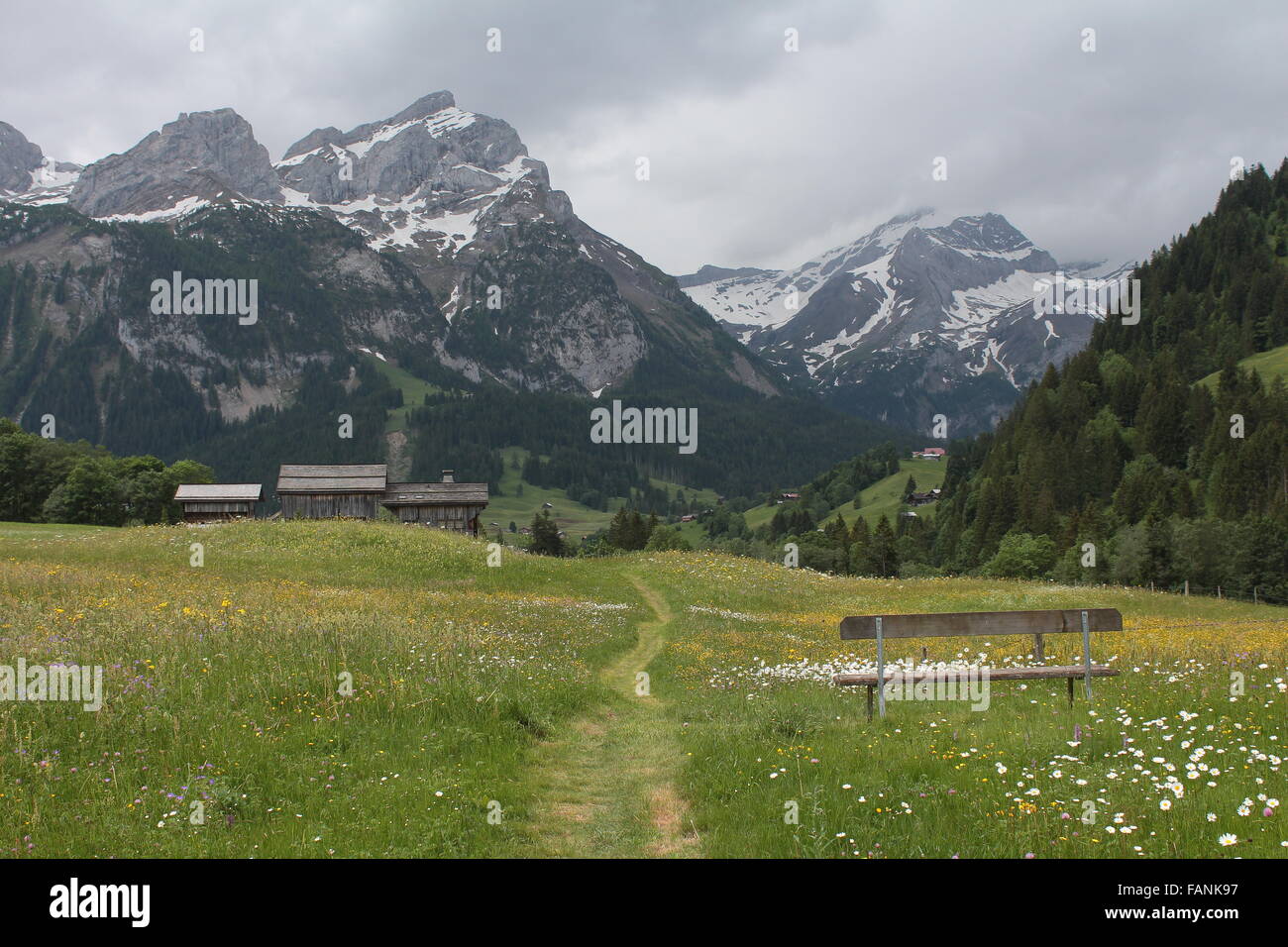Summer rain in the Alps Stock Photo - Alamy
