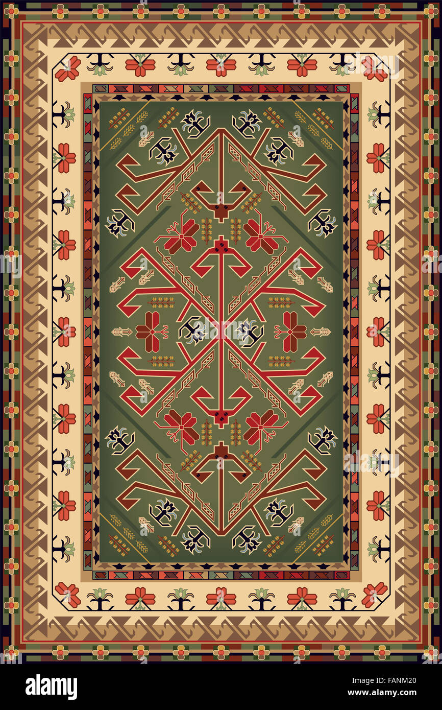 Design For Ethnic Style Area Rug Stock Photo - Alamy