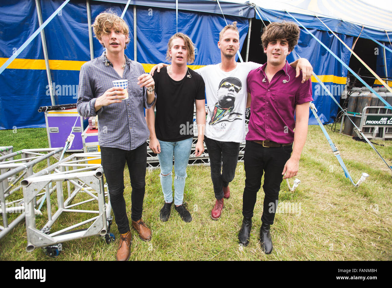 Aug. 30, 2015 - Circa Waves backstage at Leeds Festival, 2015 © Myles ...