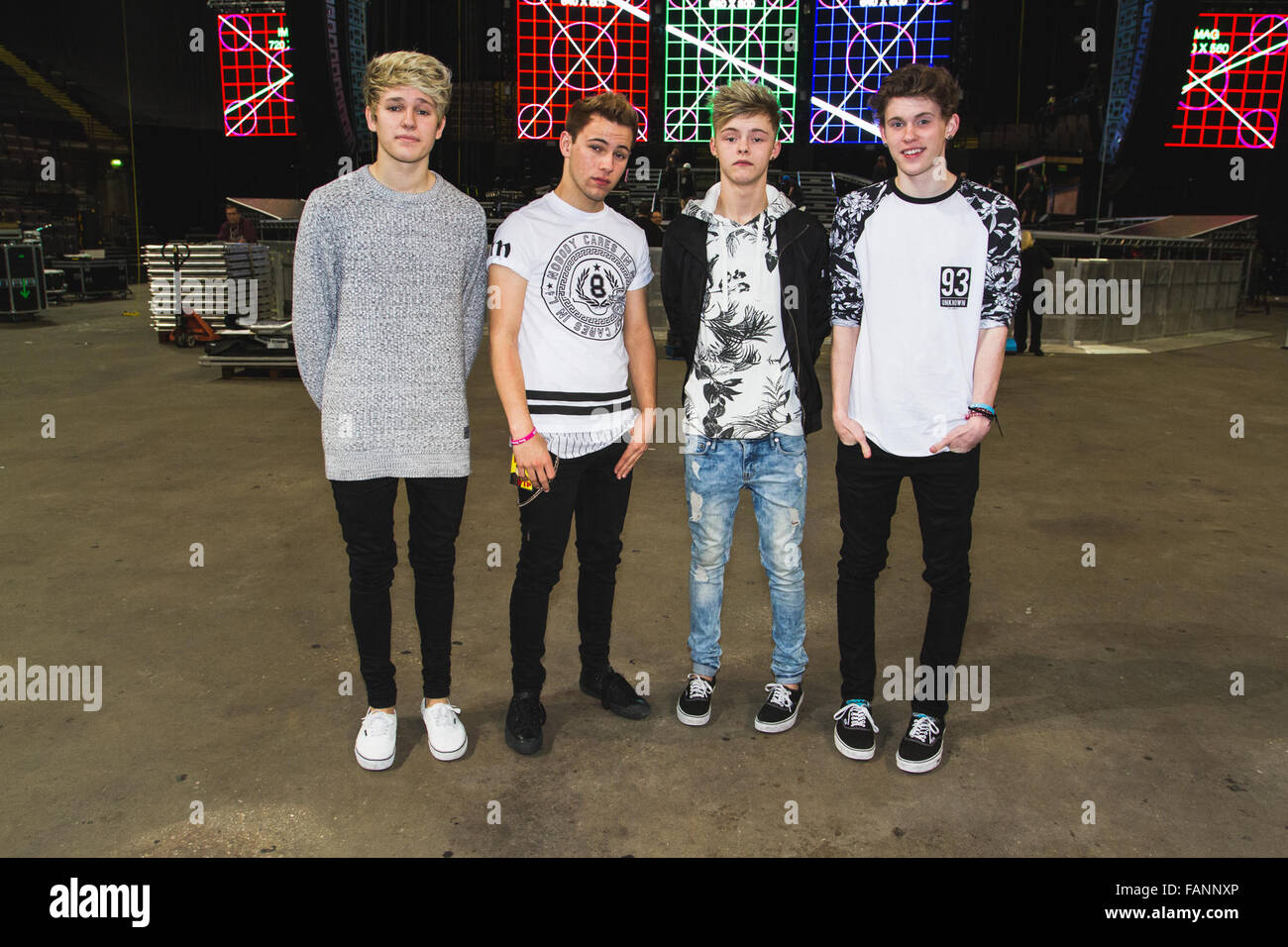 April 25, 2015 - The Tide backstage at the Manchester Arena before ...