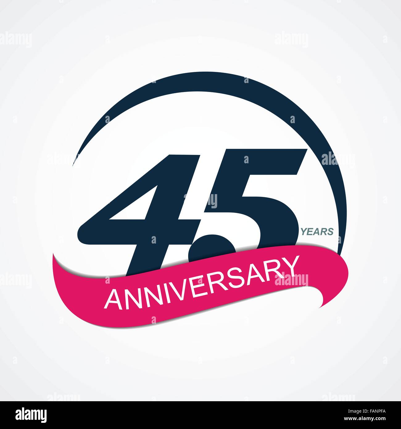 Template Logo 45 Anniversary Vector Illustration Stock Vector Image ...