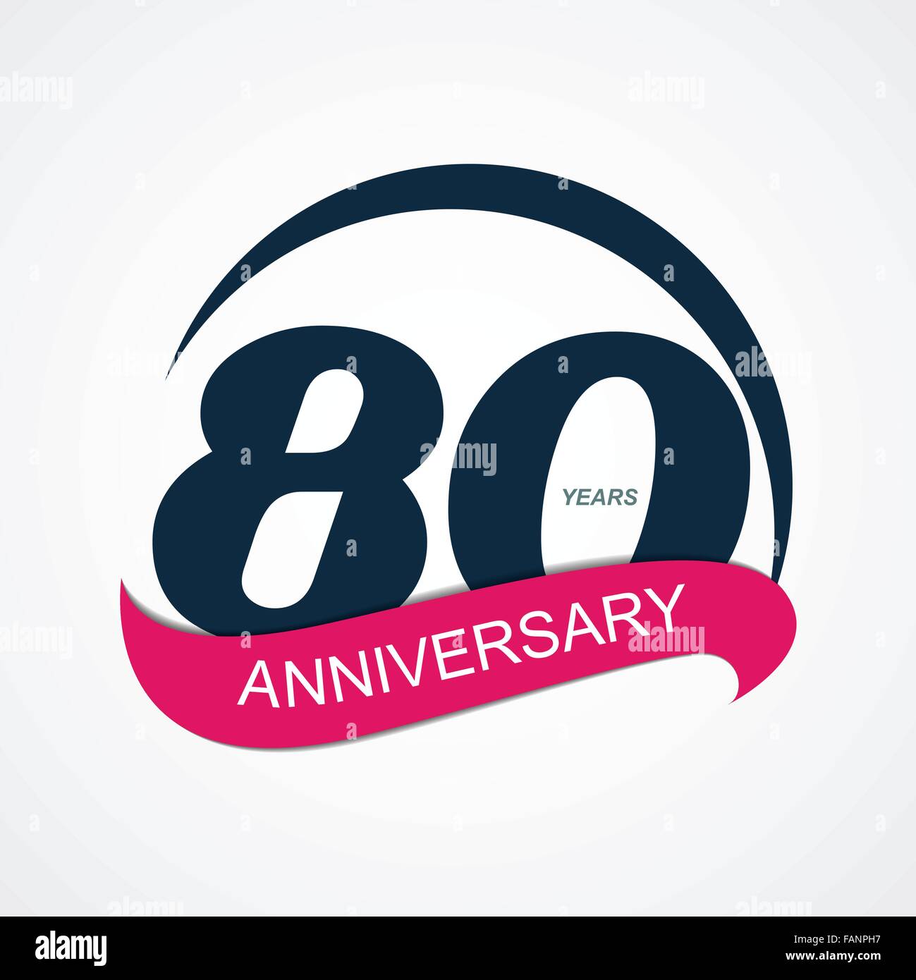 Template Logo 80 Anniversary Vector Illustration Stock Vector Image ...