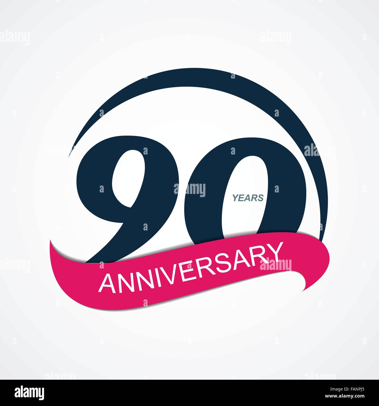 Template Logo 90 Anniversary Vector Illustration Stock Vector Image ...