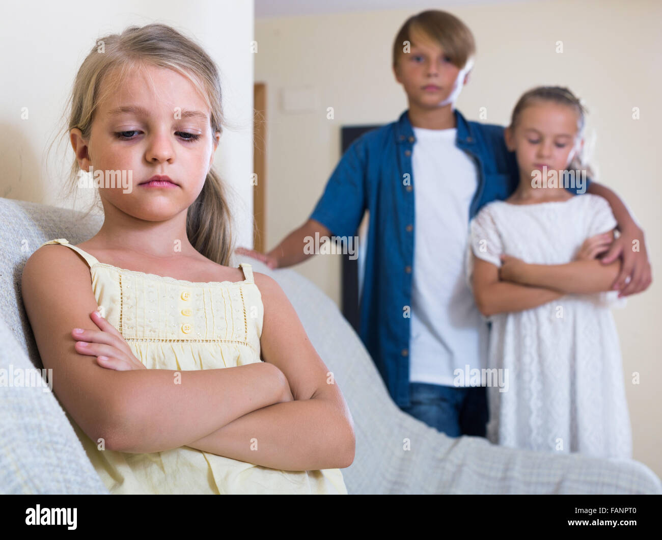 Sad russian girl couple kids hi-res stock photography and images - Alamy