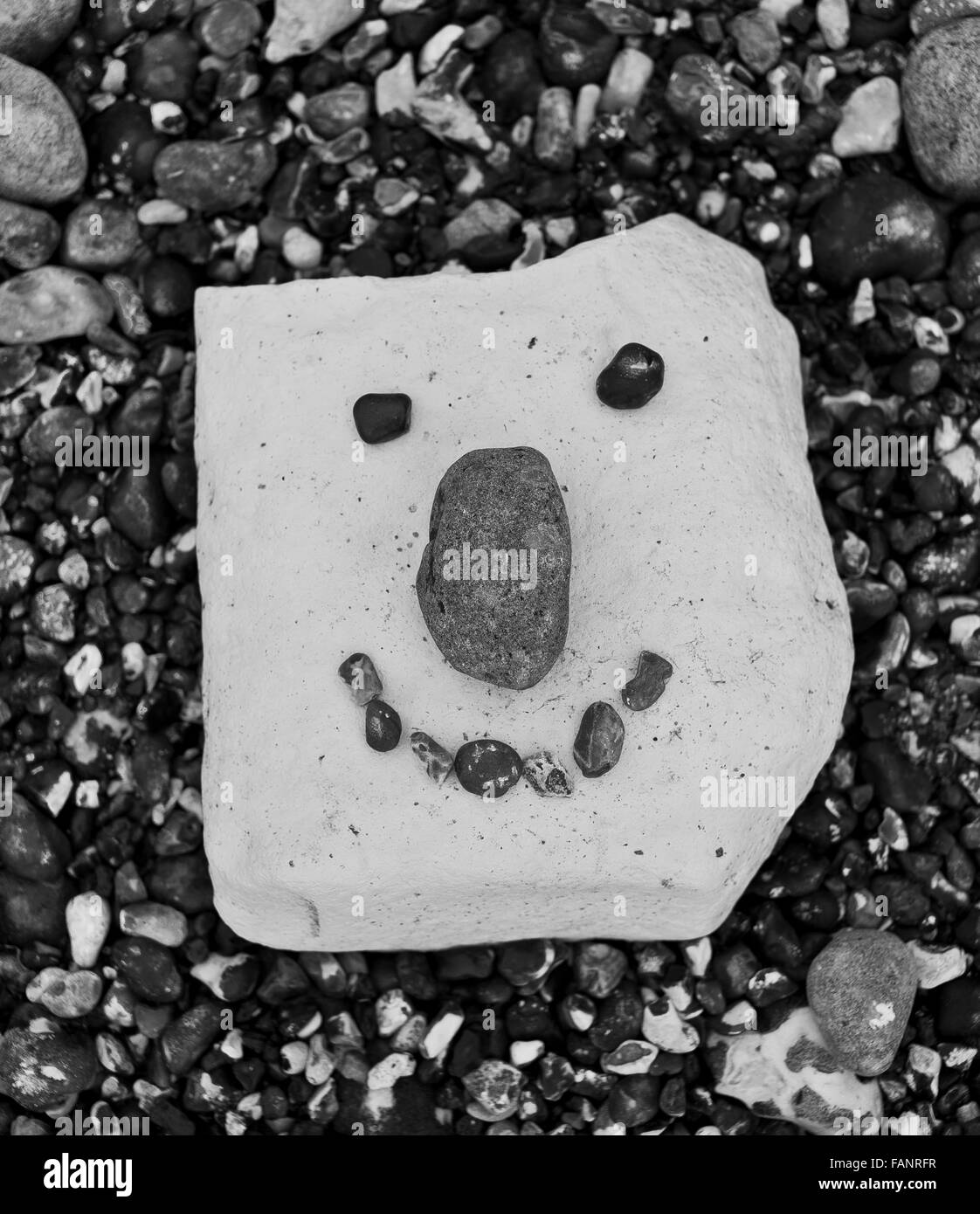Beach Face 1 on rock Stock Photo - Alamy