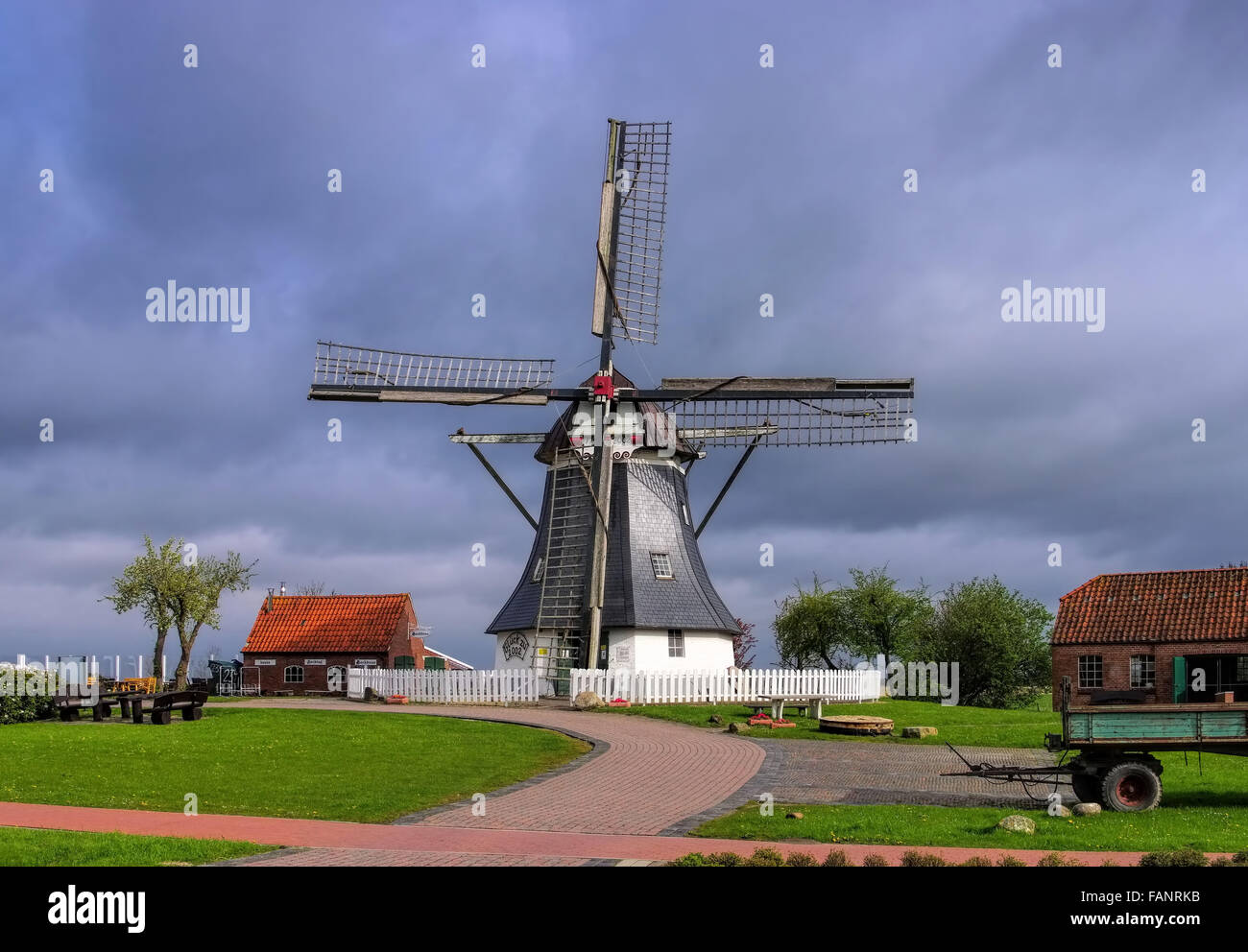 Werdum Windmuehle - windmill Werdum 01 Stock Photo - Alamy