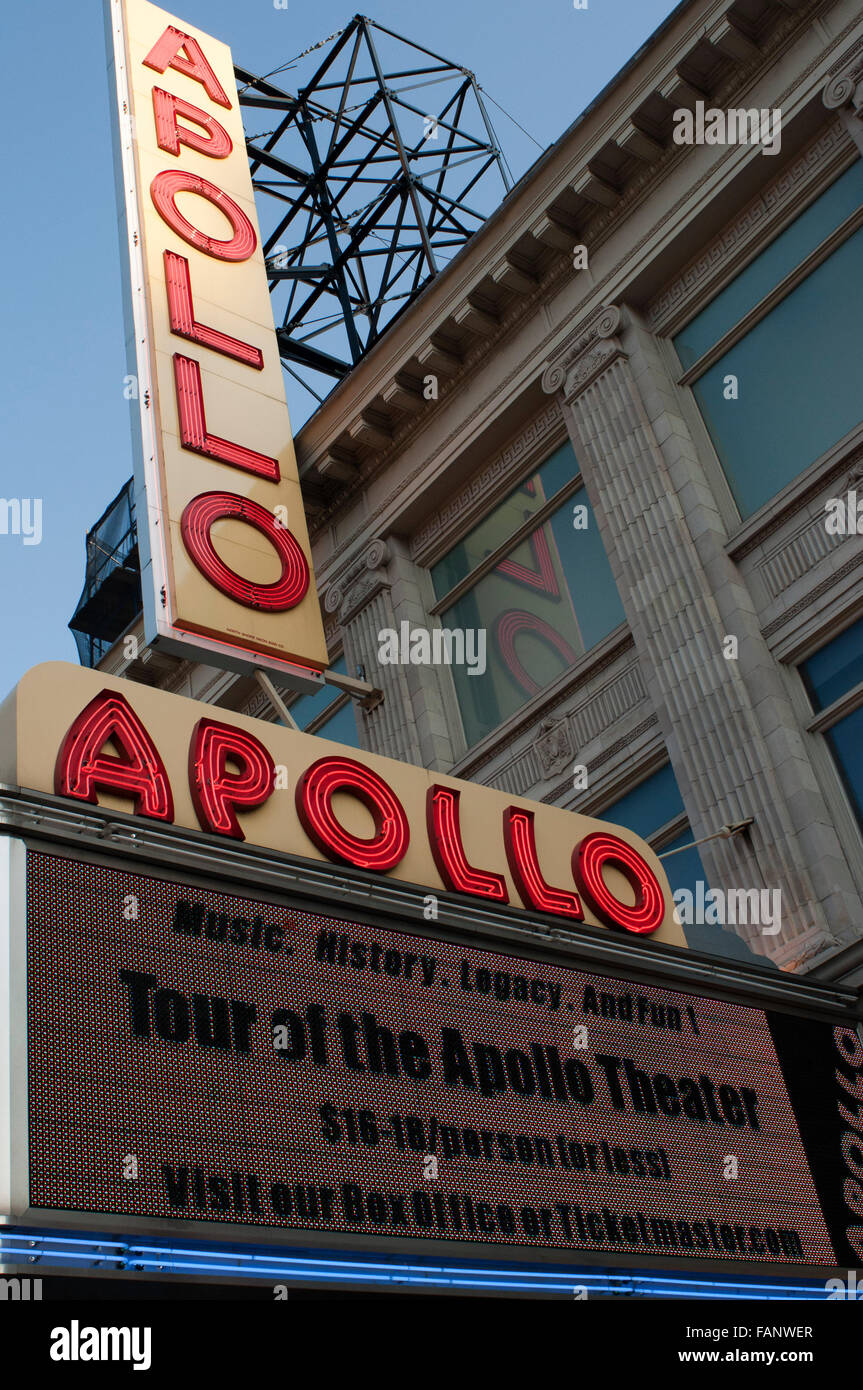 APOLLO THEATER SIGN ONE HUNDRED AND TWENTY FIFTH STREET HARLEM ...