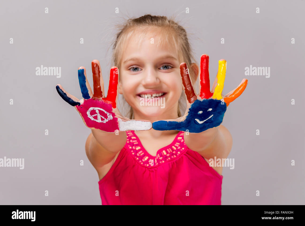 Peace children hands art hi-res stock photography and images - Alamy